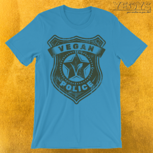 Vegan Police Badge T-Shirt | yeoys.com