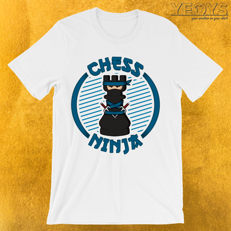 Chess Ninja Fighting Rook Figure T-Shirt | yeoys.com