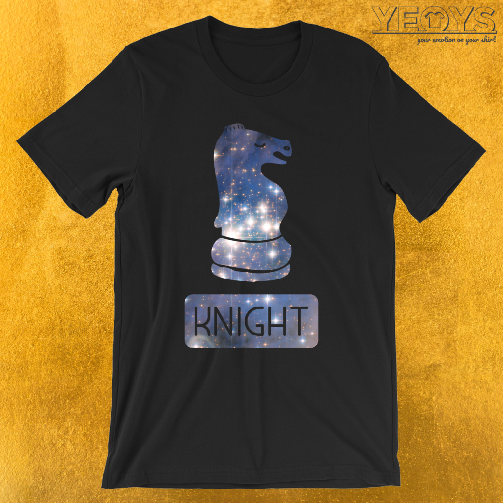 Knight Chess Piece Starry Night Galaxy T-Shirt | yeoys.com